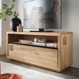 Pharao24.de Modernes TV Lowboard aus Wildeiche Massivholz geölt