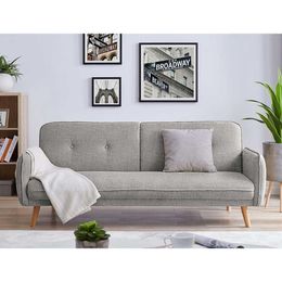 Pharao24.de Schlafsofa mit Rücken Klappmechanik Fußgestell aus Holz