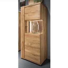 Pharao24.de Vitrine in Wildeichefarben 150 cm hoch