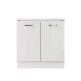 Pharao24.de Badschrank Badezimmerschrank mit Holzwerkstoff Oberfläche und Metallgriffen