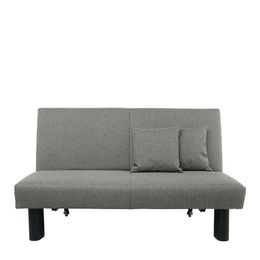 Pharao24.de Liegesofa hellgrau in modernem Design Untergestell aus Metall