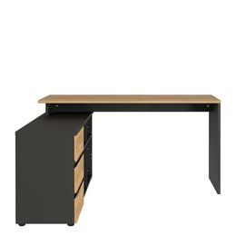 Pharao24.de Computereckschreibtisch mit drei Schubladen 146 cm breit
