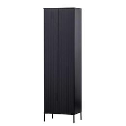 Pharao24.de Schwarzer Esszimmerschrank im Skandi Design 210 cm hoch