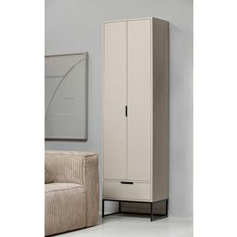 Pharao24.de Wohnzimmerschrank Schrank in Hellgrau mit einer Schublade
