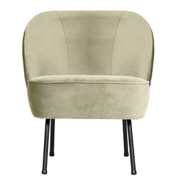 Pharao24.de Retro Design Loungesessel aus Samt und Metall 69 cm hoch