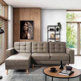 Pharao24.de Ecksofa Sofa mit Armlehnen und drei Sitzplätzen