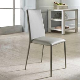 Pharao24.de Stuhl Set in Grau Kunstleder (4er Set)