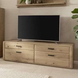Pharao24.de Lowboard TV Board 50 cm tief in Asteiche hell teilmassiv