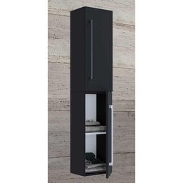 Pharao24.de Schwarzer Badmidischrank in modernem Design die Wandmontage
