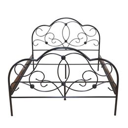 Pharao24.de Metallbett in Schwarz Romantisches Design