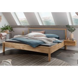 Pharao24.de Franzoesisches Bett aus Wildeiche Massivholz 41 cm Einstiegshöhe