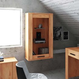 Pharao24.de Wandvitrine aus Kernbuche Massivholz 120 cm hoch