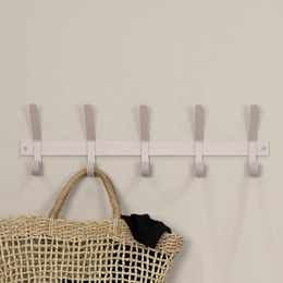 Pharao24.de Metall Wandgarderobe in Taupe pulverbeschichtet 70 cm breit