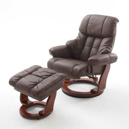 Pharao24.de Ledersessel mit Relaxfunktion Braun (zweiteilig)