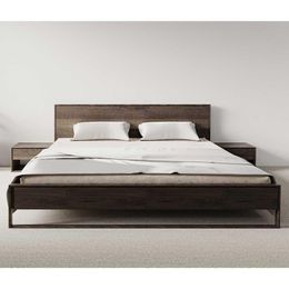 Pharao24.de Futonbett modern aus Eiche Massivholz Räucheröl Oberfläche
