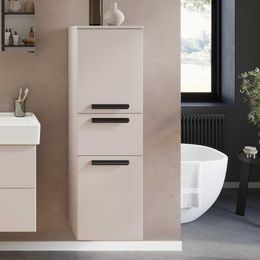 Pharao24.de Badschrank Bad Midischrank in Hellgrau mit Metallgriffen