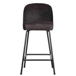 Pharao24.de Barhocker in Schwarz Recyclingleder Retro Design