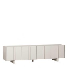 Pharao24.de Fernsehtisch hellgrau in modernem Design 200 cm breit - 53 cm hoch