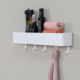 Pharao24.de Handtuchhalter Badezimmerablage mit festen Haken 52 cm breit