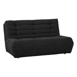 Pharao24.de Klappcouch in Schwarz Stoff modern