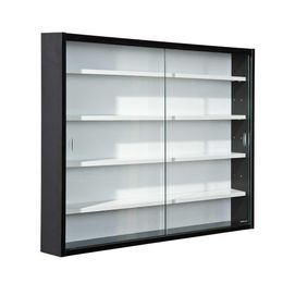 Pharao24.de Sammlervitrine in Weiß und Schwarz 80 cm breit