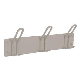 Pharao24.de Wandgarderobe aus Metall in Taupe pulverbeschichtet 40 cm breit