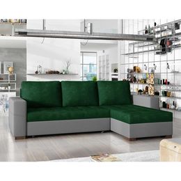 Pharao24.de Ecksofa Sofa mit Schlaffunktion und Armlehnen