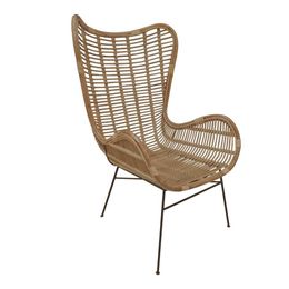Pharao24.de Rattan Sessel in Naturfarben Armlehnen