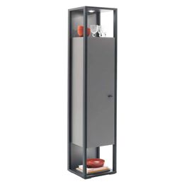 Pharao24.de Schmaler Wohnzimmerschrank in Grau modernes Design