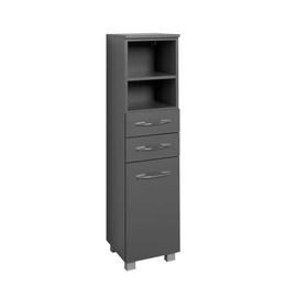 Pharao24.de Badschrank in Grau offene Fächer