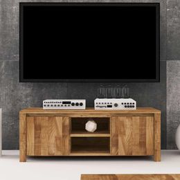Pharao24.de TV Board aus Wildeiche Massivholz natur geölt