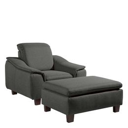 Pharao24.de Moderner Design Sessel in Anthrazit Stoff Made in Germany