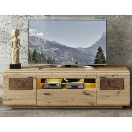 Pharao24.de Fernsehboard in Wildeiche Hirnholz Optik 190 cm breit