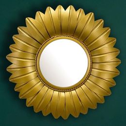 Pharao24.de Wandspiegel Glasspiegel in Goldfarben mit Metallrahmen