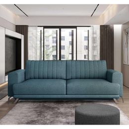Pharao24.de Sofa Couch in Petrol aus Webstoff