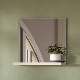 Pharao24.de Spiegel Flur mit Ablage weiss in modernem Design 59 cm hoch
