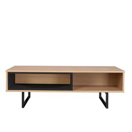 Pharao24.de TV Tisch in Eichefarben und Schwarz 110 cm breit