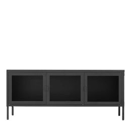 Pharao24.de Flachstrecke Wohnzimmer aus Metall schwarz 130x55 cm