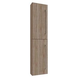Pharao24.de Bad Hochschrank Sonoma Eiche melaminbeschichtet die Wandmontage