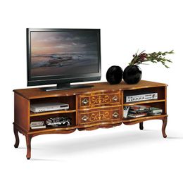 Pharao24.de TV Lowboard in Nussbaumfarben Barock Design