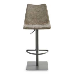 Pharao24.de Designbarhocker in Schlammfarben Kunstleder Stahl
