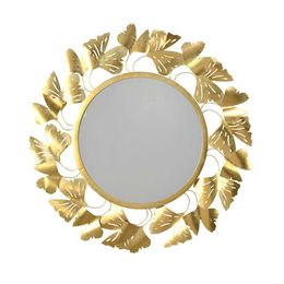 Pharao24.de Design Wandspiegel in Goldfarben 82 cm Durchmesser
