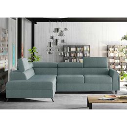 Pharao24.de Ecksofa Sofa mit Schlaffunktion in Mintgrün