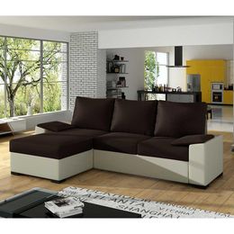 Pharao24.de Ecksofa Sofa aus Kunstleder mit Schlaffunktion