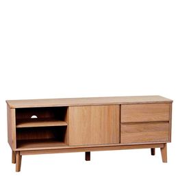 Pharao24.de Fernseh Unterschrank mit Eiche furniert Retro Design