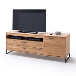 Pharao24.de TV Lowboard in Eiche Bianco 50 cm tief
