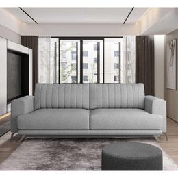 Pharao24.de Sofa Couch mit Vierfußgestell aus Metall und Armlehnen