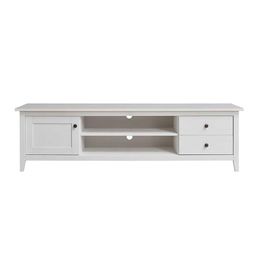 Pharao24.de Fernsehunterschrank im Landhausstil zwei Schubladen und Tür