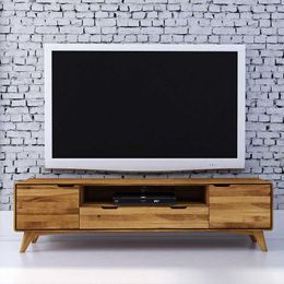 Pharao24.de Fernsehtisch aus Wildeiche Massivholz 180 cm breit