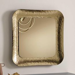 Pharao24.de Spiegel mit Glasrahmen in Bronzefarben modernes Design